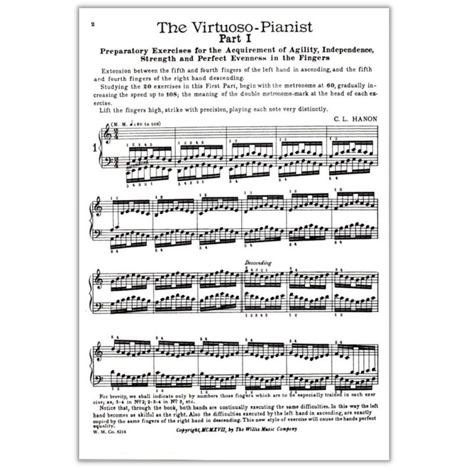 Pianista virtuoso, sessenta exercícios para desenvolvimento de destreza ...