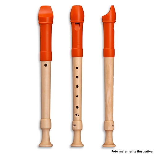 Flauta doce de madeira alemã, Flauta doce soprano Barroca Mollenhauer ...