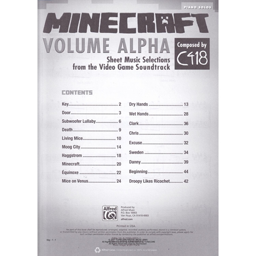 Minecraft: Volume Alpha para Piano Solos - Minecraft: Volume Alpha - Alfred