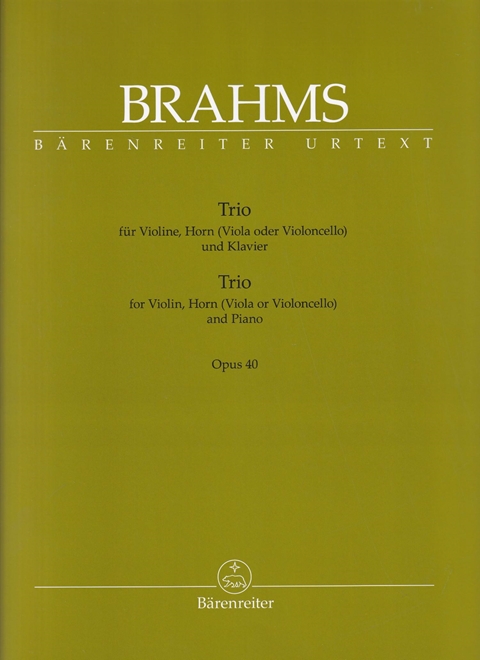 Trio para violino, trompa (viola ou cello) e piano Op.40 de J.Brahms - Trio For Violin, Horn ...