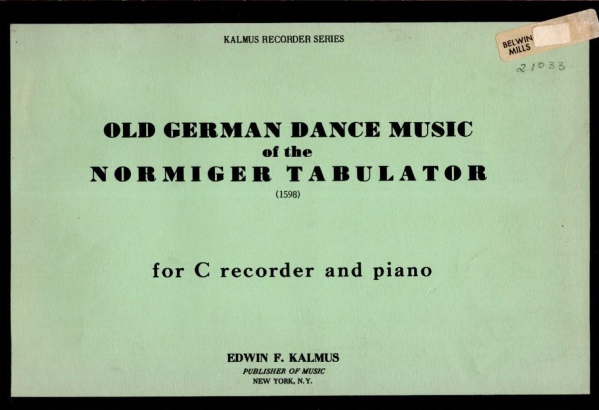 Música de dança alemã antiga - Old German Dance Music of the Normiger ...