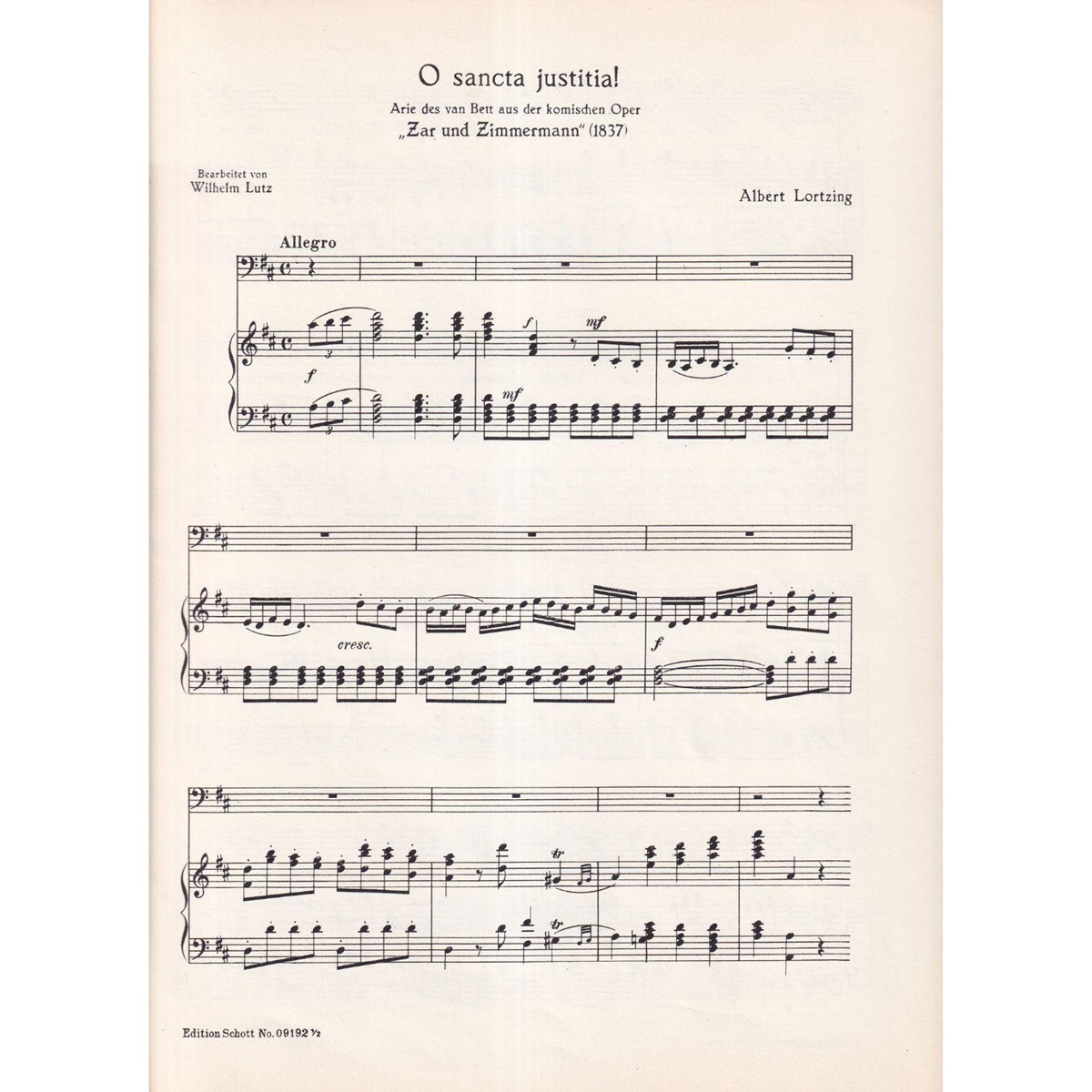 O Sancta Justitia! - Opera Zar Und Zimmermann - O Sancta Justitia ...