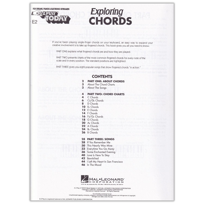 Exploring Chords Ez Play Today E2 - Explorando Acordes Para Teclado ...