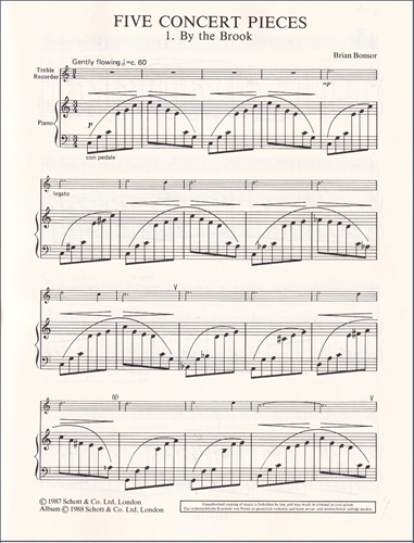 5 peças para flauta e piano de Brian Bonsor - Schott - Five Concert ...