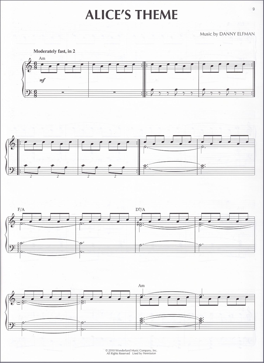 Alice In Wonderland - Piano Solo - Alice In Wonderland - Piano Solo ...