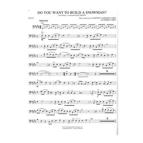 Songs From Frozen - Tangled And Enchanted - Cello - Songs From Frozen ...