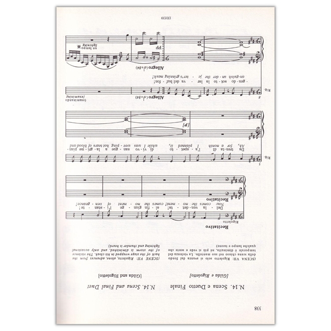 Rigoletto - Vocal Score - Rigoletto - Vocal Score - Ricordi