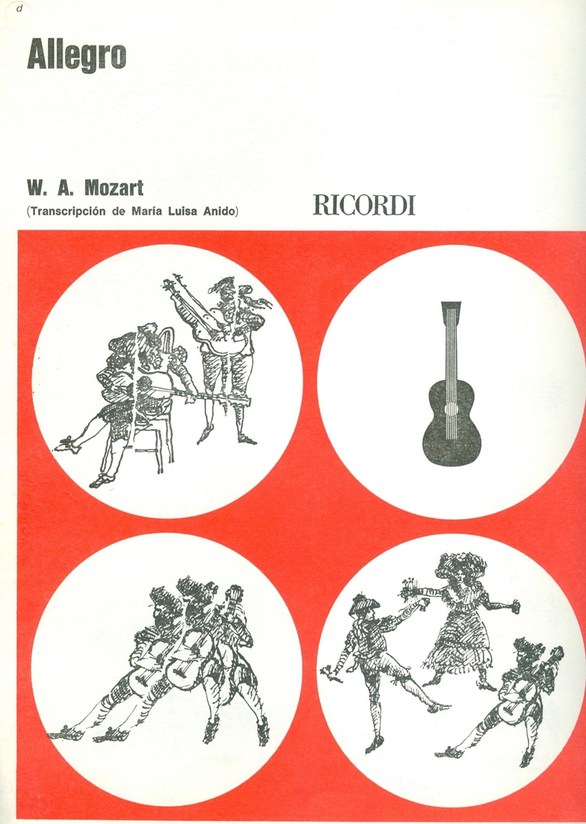 Allegro de Wolfgang Amadeus Mozart; Para Violão - Allegro - Ricordi