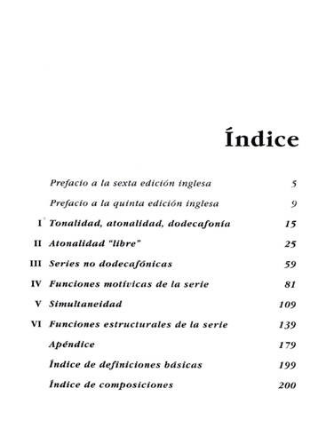 Composición Serial Y Atonalidad, Composição serial e atonalidade, de ...