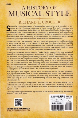 Uma história do estilo musical de Richard L. Crocker - Dover - A ...