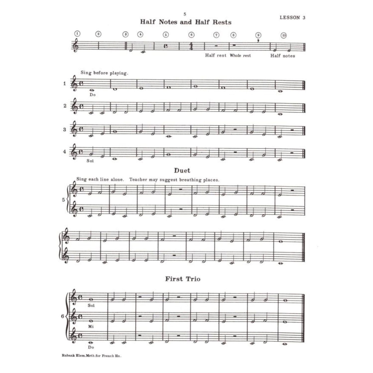 Rubank Elementary method - French horn Eb alto or mellophone - metodo para trompa em fá- método ...