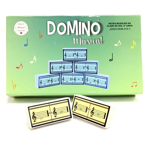 Dominó Musical - Notas musicais na clave de sol 2º linha - Dominó ...