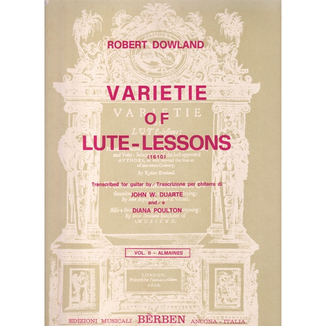 Varietie Of Lute-Lessons - Vol. 2 - Almaines Dowland violão - Varietie ...