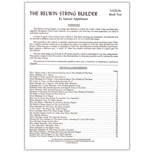 String Builder Book 2 - Violin - String Builder Book 2 - Violin - Alfred