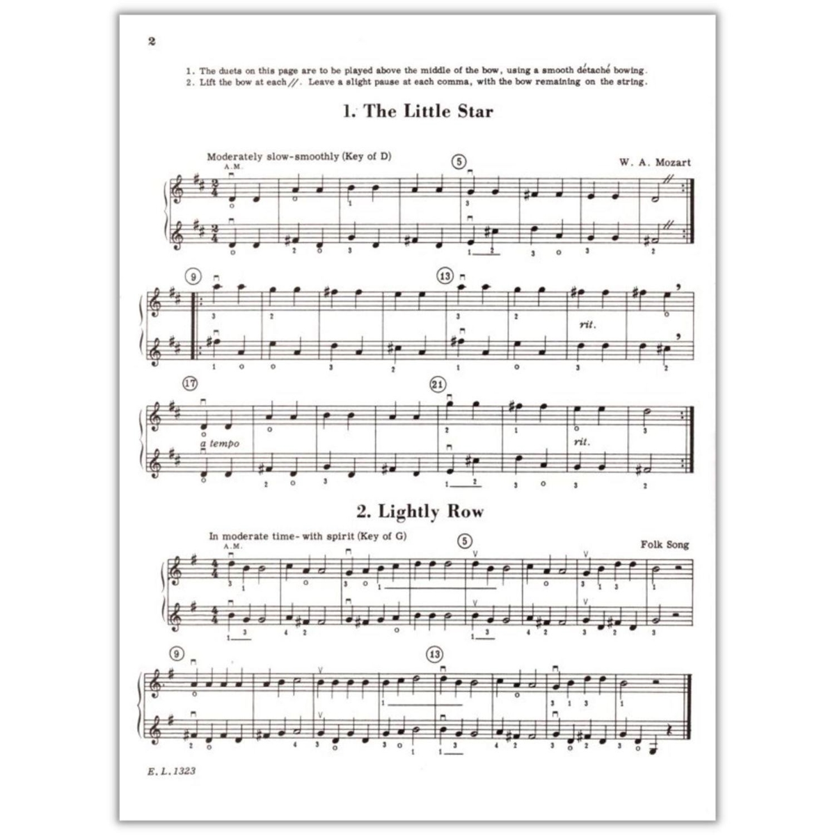 Seleção de belas melodias transcritas para dois violinos por Samuel ...