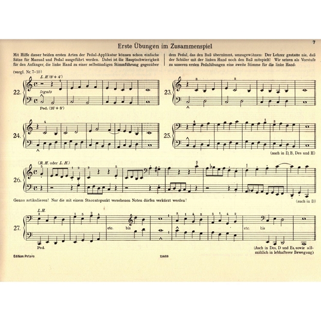 Keller - Método para orgão, nível iniciante - Peters - Die Kunst Des Orgelspiels - Peters