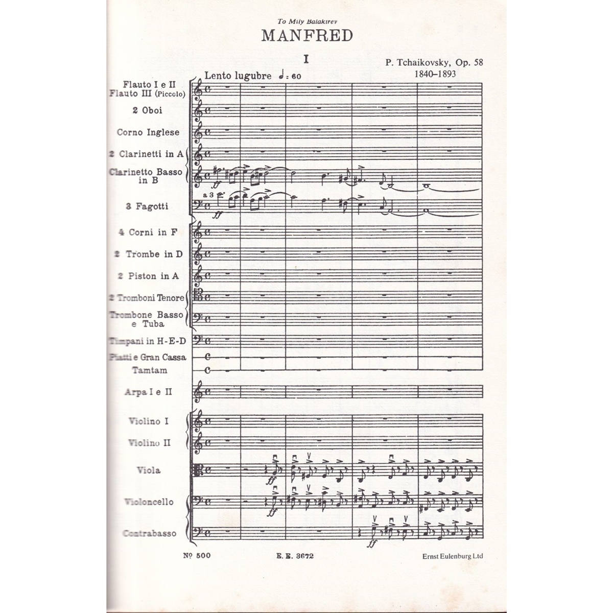 Manfred Symphony Op.58 - Manfred Symphony Op.58 - Eulenburg